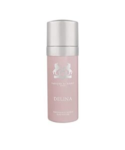 parfums de marly – delina hair mist – 2.5 fl oz – ancillaries for women – top notes rhubarb, lychee, bergamot essence – heart notes turkish rose, peony, vanilla – base notes cashmeran, musk – 75ml