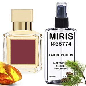 miris no.35774 | impression of baccarat rouge 540 | unisex for women and men eau de parfum | 3.4 fl oz / 100 ml