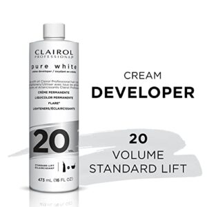 Clairol Professional Pure White 20 volume Crème Developer, 16 oz (Pack of 1)