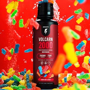 InnoSupps Volcarn 2000 - Advanced Fat Burning Liquid | L-Carnitine, GBEEC, Boost Energy, ATP Enhancer | Caffeine Free, No Artificial Sweeteners | 32 Servings (Sour Kids Candy)