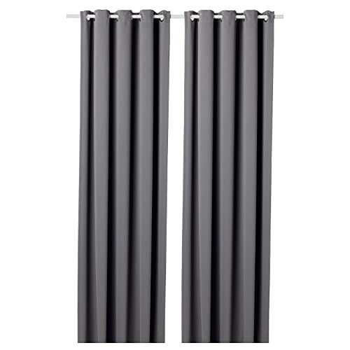 IKEA Hilleborg Blackout Curtains 1 Pair Gray 404.250.30 Size 57x98