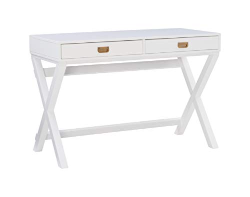 Linon Desk, White, 44"W x 20"D x 30"H