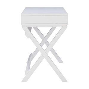 Linon Desk, White, 44"W x 20"D x 30"H