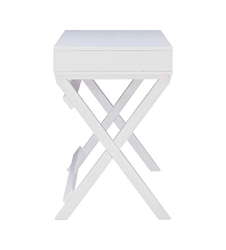 Linon Desk, White, 44"W x 20"D x 30"H