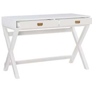 Linon Desk, White, 44"W x 20"D x 30"H