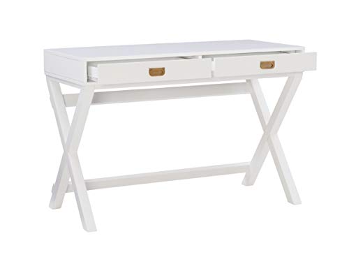 Linon Desk, White, 44"W x 20"D x 30"H