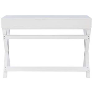 Linon Desk, White, 44"W x 20"D x 30"H