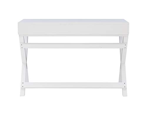 Linon Desk, White, 44"W x 20"D x 30"H