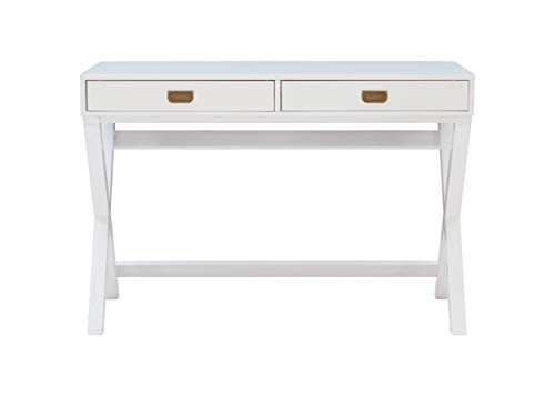 Linon Desk, White, 44"W x 20"D x 30"H