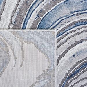 SAFAVIEH Craft Collection 9' x 12' Blue/Grey CFT845M Modern Abstract Non-Shedding Living Room Bedroom Dining Home Office Area Rug