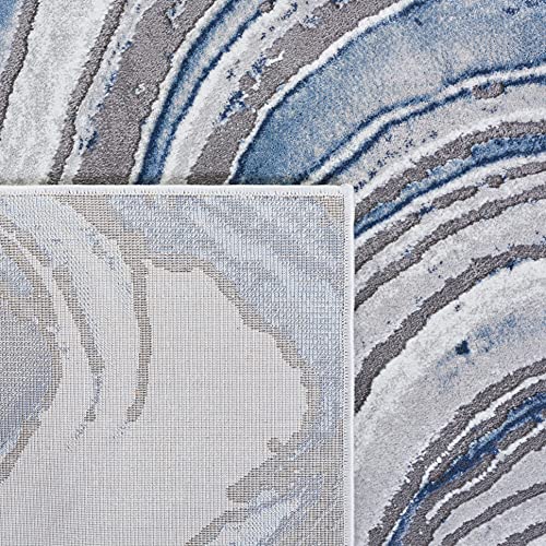 SAFAVIEH Craft Collection 9' x 12' Blue/Grey CFT845M Modern Abstract Non-Shedding Living Room Bedroom Dining Home Office Area Rug