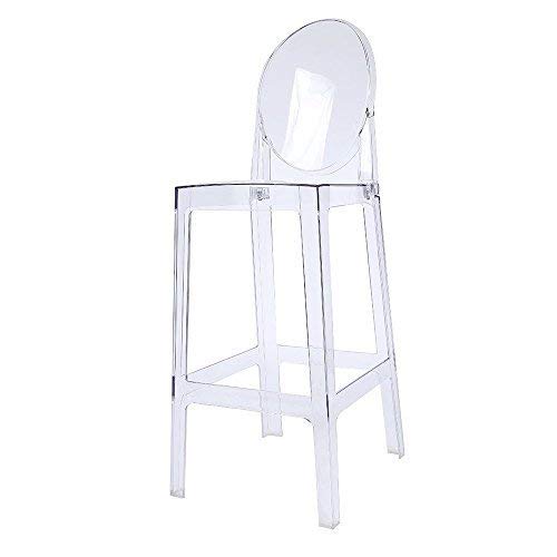 2xhome Transparent Ghost bar Stool, 30 inches, Clear,1 piece