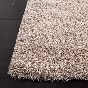 SAFAVIEH California Premium Shag Collection 8'6" Square Beige SG151 Non-Shedding Living Room Bedroom Dining Room Entryway Plush 2-inch Thick Area Rug