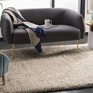 SAFAVIEH California Premium Shag Collection 8'6" Square Beige SG151 Non-Shedding Living Room Bedroom Dining Room Entryway Plush 2-inch Thick Area Rug