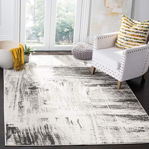 SAFAVIEH Adirondack Collection 6' x 9' Ivory/Grey ADR133C Modern Abstract Non-Shedding Living Room Bedroom Dining Home Office Area Rug