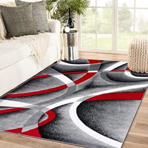 Persian Area Rugs 2305 Gray 5x7 Abstract Area Rug, 5 x 7 ft