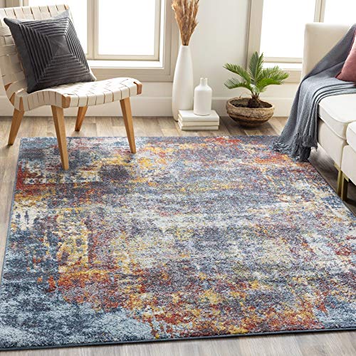 Artistic Weavers Eira Modern Abstract Area Rug,5'2" x 7',Blue/Orange