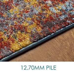 Artistic Weavers Eira Modern Abstract Area Rug,5'2" x 7',Blue/Orange