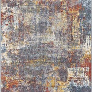 Artistic Weavers Eira Modern Abstract Area Rug,5'2" x 7',Blue/Orange