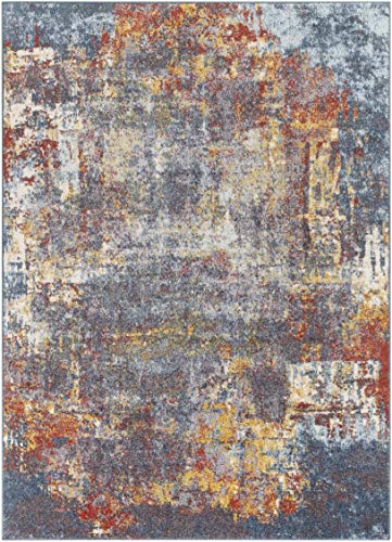 Artistic Weavers Eira Modern Abstract Area Rug,5'2" x 7',Blue/Orange