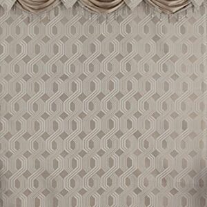 Glory Rugs 2pc Curtain Set with Panel Attached Valance and Backing 55"X84" Each Ragad Collection