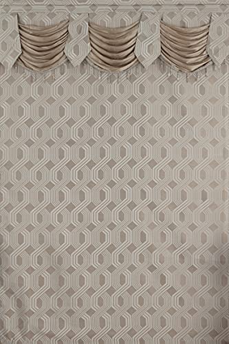 Glory Rugs 2pc Curtain Set with Panel Attached Valance and Backing 55"X84" Each Ragad Collection