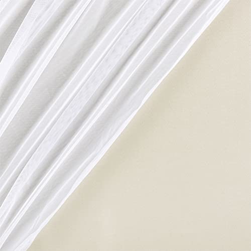 Exclusive Home Catarina Layered Room Darkening Blackout and Sheer Grommet Top Valance, 52"x18", Sand