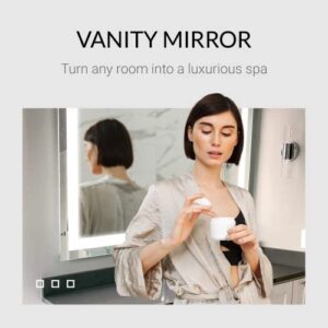 Mirrors & Marble Medium LED Wall Mirror - Front Lit Rectangular Mirror for Bathroom, Bedroom or Shower - Anti Fog & Wall-Mounted - Modern Home Decor (36" Wide x 40" Tall)