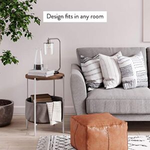 Nathan James Round Modern Side Accent or End Table for Living Room and Bedroom and Nursery Room