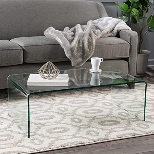 Christopher Knight Home Pazel 12mm Tempered Glass Coffee Table, Clear