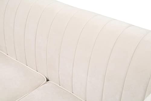 Glory Furniture Delray Sofa, Ivory. Living Room Furniture, 3 Seater