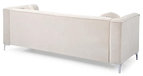 Glory Furniture Delray Sofa, Ivory. Living Room Furniture, 3 Seater