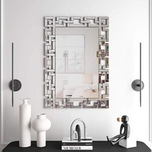 Art Decorative Wall Mirrors Large Grecian Venetian Mirror for Hotel Home Vanity Sliver Mirror (27.5" W x39.5 H)