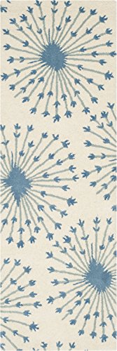 SAFAVIEH Bella Collection 5' Square Beige/Blue BEL123B Handmade Premium Wool Area Rug