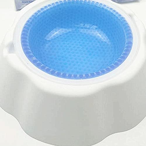 FUUIE Bowls for Food and Water Pet Summer Cooling Bowl to Keep Water Fresh Cold Chilled Pet Water Dog Frosty Bowl (Color : Blue)