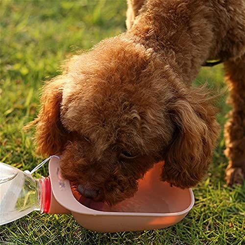 FUUIE Bowls for Food and Water Pet Water Dispenser Portable Outdoor Travel Dogs Drinking Bottle Feeder Bowl (Color : Blue)