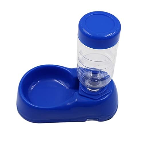 FUUIE Bowls for Food and Water Automatic Drinking Bowl Pet Drinking Device (Color : Blue, Size : 22CM)