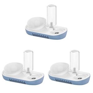 mipcase 3 sets waters cat dish small automatic waterer kittens blue for kitten bowls puppies bunny puppy water raised dog food dispenser pets feeder auto bowl gravity medium pet supplies