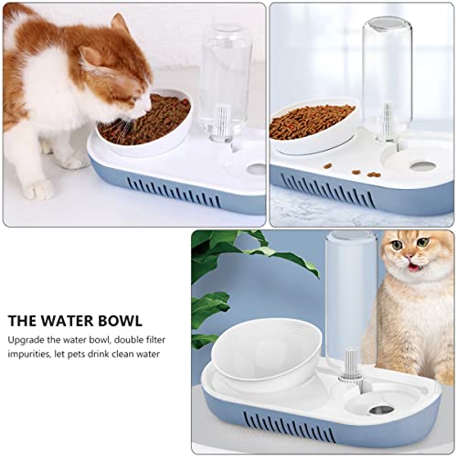 Mipcase 3 Sets Waters Cat Dish Small Automatic Waterer Kittens Blue for Kitten Bowls Puppies Bunny Puppy Water Raised Dog Food Dispenser Pets Feeder Auto Bowl Gravity Medium Pet Supplies