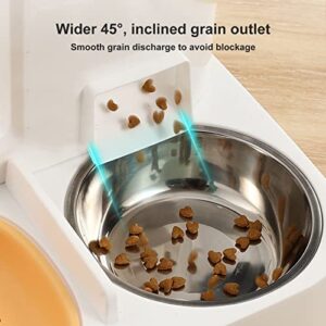 leasote Automatic Cat Feeder - Pets Automatic Food Feeder 2.2L and Waterer Set 1L, 2 in 1 Cat Food Bowl Automatic Feeder Water Dispenser Blue