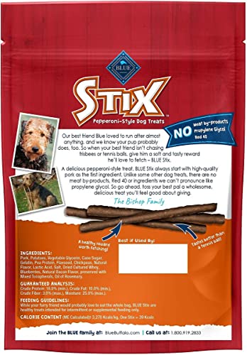 Aurora Pet Bundle Pack (3) Blue Buffalo Blue Stix Bacon Recipe Pepperoni-Style Dog Treats (5-oz Bags) with AuroraPet Wipes