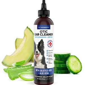 PetHonesty OTIC Dog Ear Cleaner & Ear Health Support - Advanced Solution to Help Reduce Itching, Redness, Odor, Debris & Wax, Irritation & Inflammation - Vet-Recommended for Dogs and Cats - 8 oz