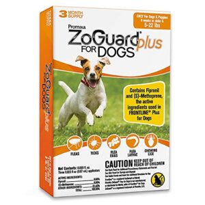 zoguard plus flea and tick prevention for dogs (small – 5-22 lb)