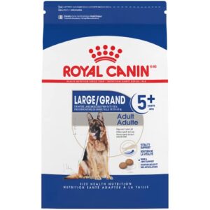 royal canin large adult 5+ dry dog food for older dogs, 30 lb bag