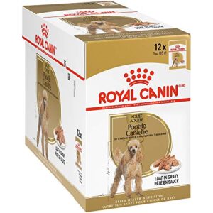 royal canin breed health nutrition poodle loaf in gravy pouch dog food, 3 oz pouch (pack of 12), 722985