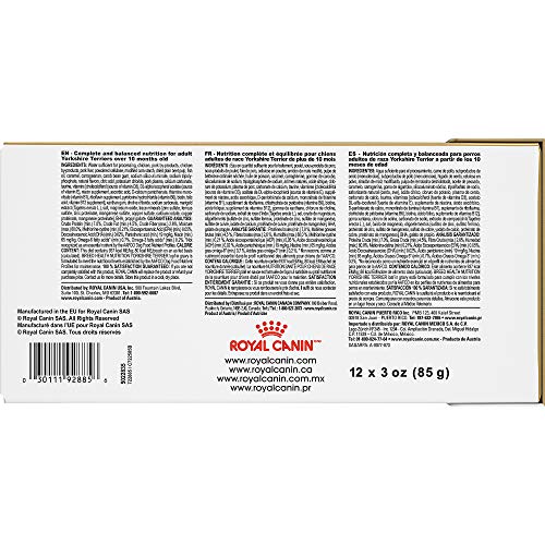 Royal Canin Yorkshire Terrier Adult Breed Specific Wet Dog Food, 3 oz 12-pack