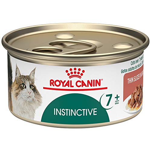 Royal Canin Feline Health Nutrition Instinctive 7+ Thin Slices in Gravy Canned Cat Food, 3 oz can