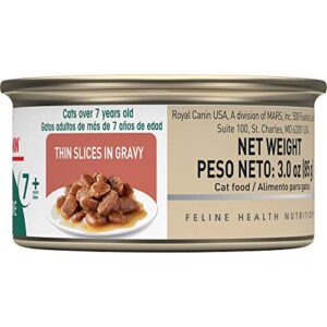 Royal Canin Feline Health Nutrition Instinctive 7+ Thin Slices in Gravy Canned Cat Food, 3 oz can