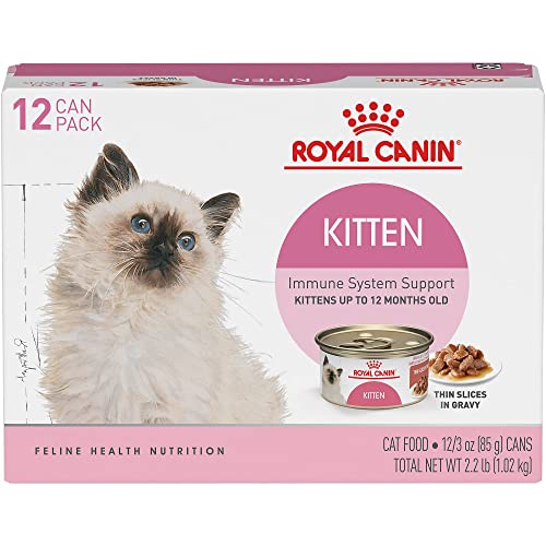 Royal Canin Feline Health Nutrition Thin Slices in Gravy Variety Pack Wet Kitten Food, 3 oz., Count of 12, 12 CT