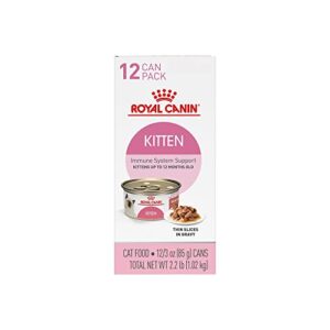 Royal Canin Feline Health Nutrition Thin Slices in Gravy Variety Pack Wet Kitten Food, 3 oz., Count of 12, 12 CT